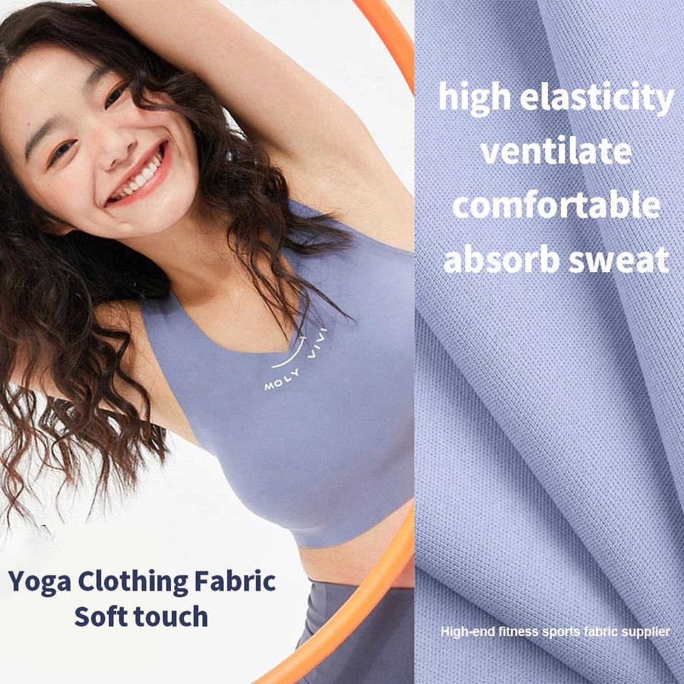 75% Nylon 25% Spandex 230 GSM Double-sided Yoga Wear Fabric Knit ...