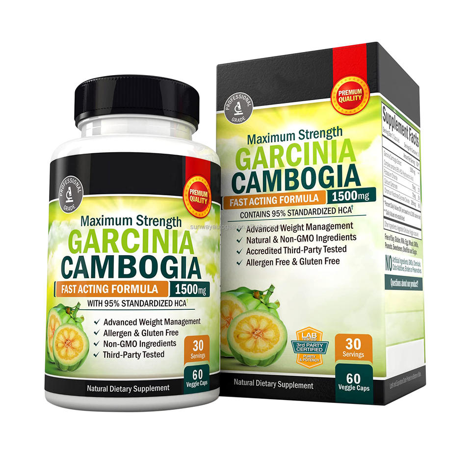 100% Pure Garcinia Cambogia 1500mg Fast Slimming Capsules Adult ...