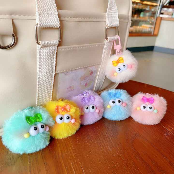 2024 HOT Custom Cute Plush Smiling Baby Keychains Fluffy Plush Doll ...