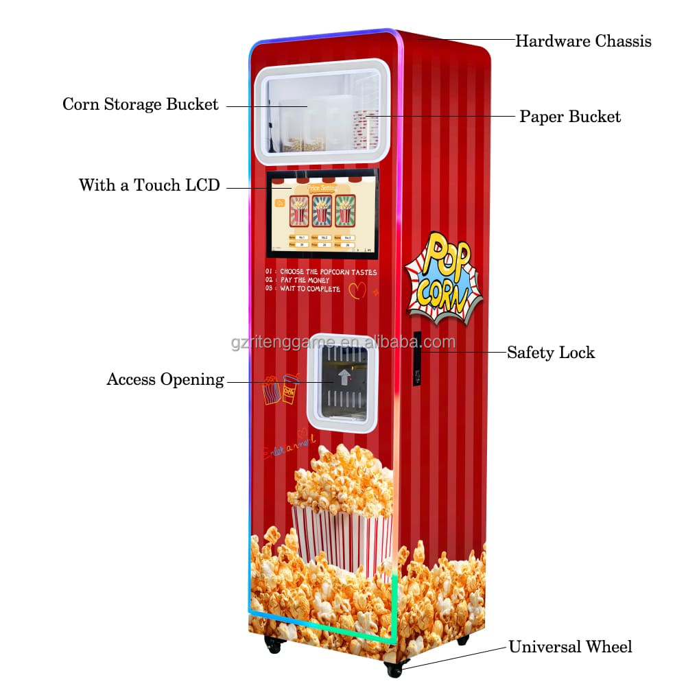 Wholesale Automatic Popcorn Vending Machine Coin-Operated Smart Vending ...
