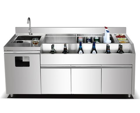Stainless steel cocktail station bar equipment design for pub/bar/hotel ...
