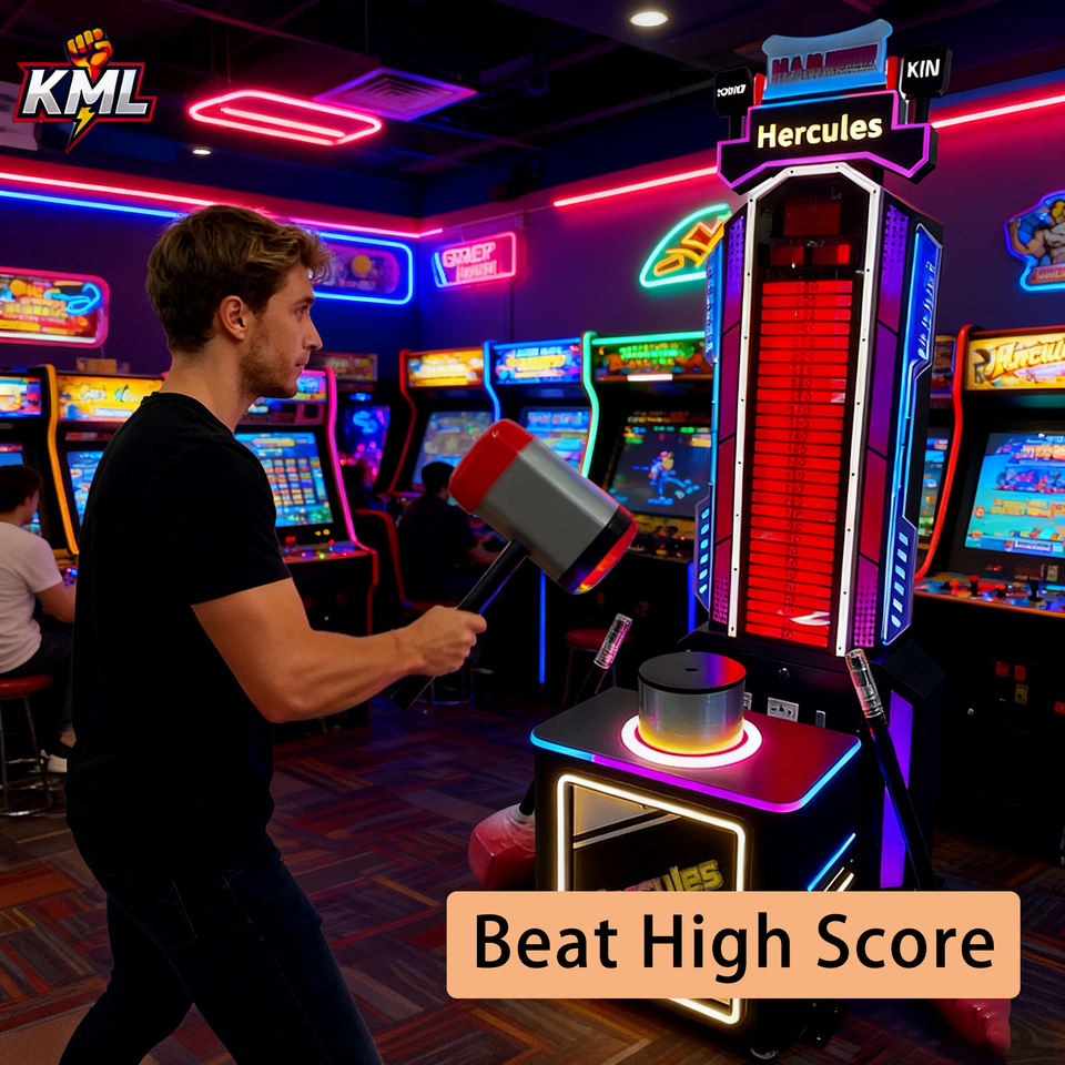 Coin Operated Big Punch Boxing Hammer Hitting Machine Indoor Sport ...