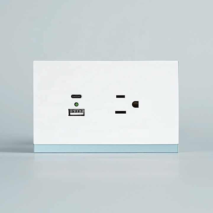 South American Standard Modern Wall Switch Socket USB+Type C 3 Pole ...