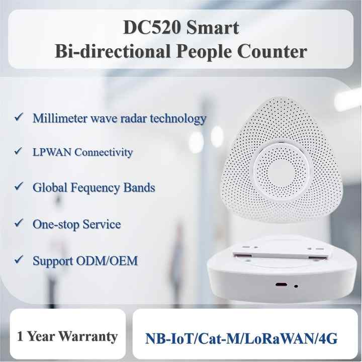 DC520 NB-IoT Lorawan Passenger flow control Bi-directional automatic ...