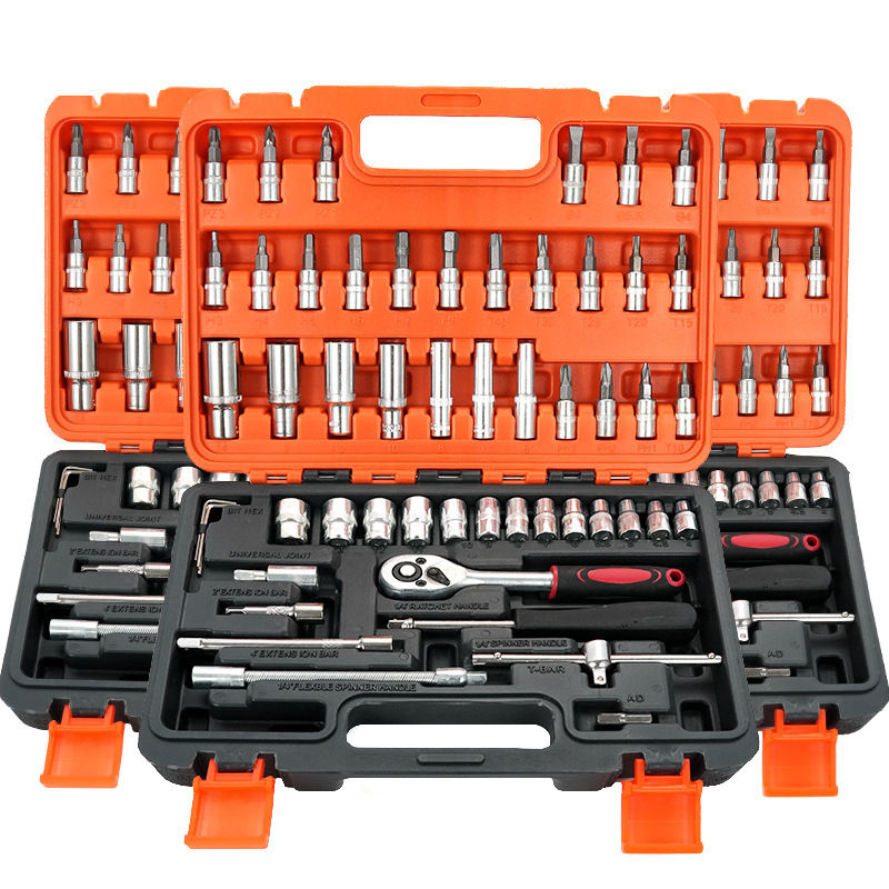 216 PCS 72 Teeth Hand Tool Set Mechanic Tool Socket Set1/2" 1/4" 3/8 ...