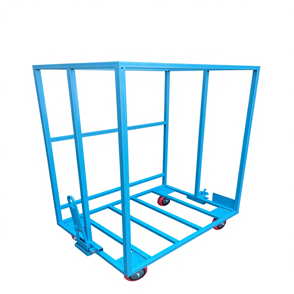 Manual Traction Metal Trolley Haulage Cart 1000KG Capacity for Airport ...