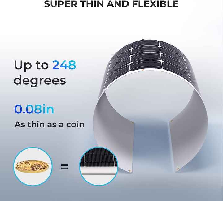 Custom Size Narrow Solar Panel 75w 12v 100w 18V Narrow Long Shape Thin ...