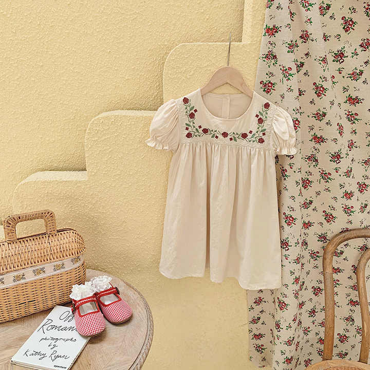 Kids Fashion Dresses for Girls Elegant Children Flower Normal Frock ...