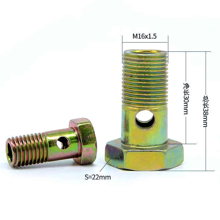 ZM Galvanized Banjo Hose Bolt - Durable Automotive Solution