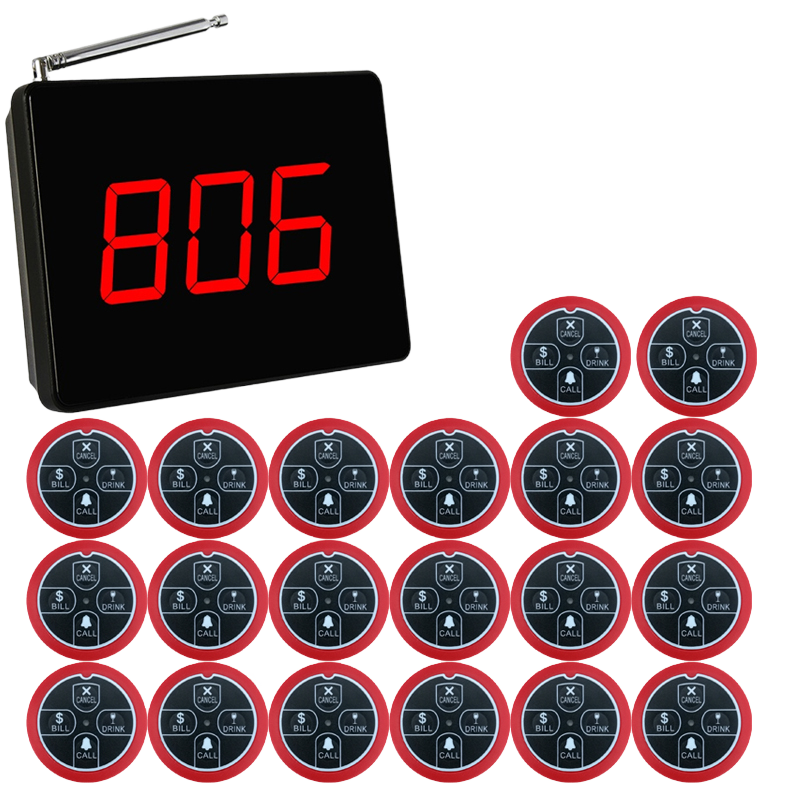 433Mhz Restaurant Call System Emergency Wireless Calling System 1 ...