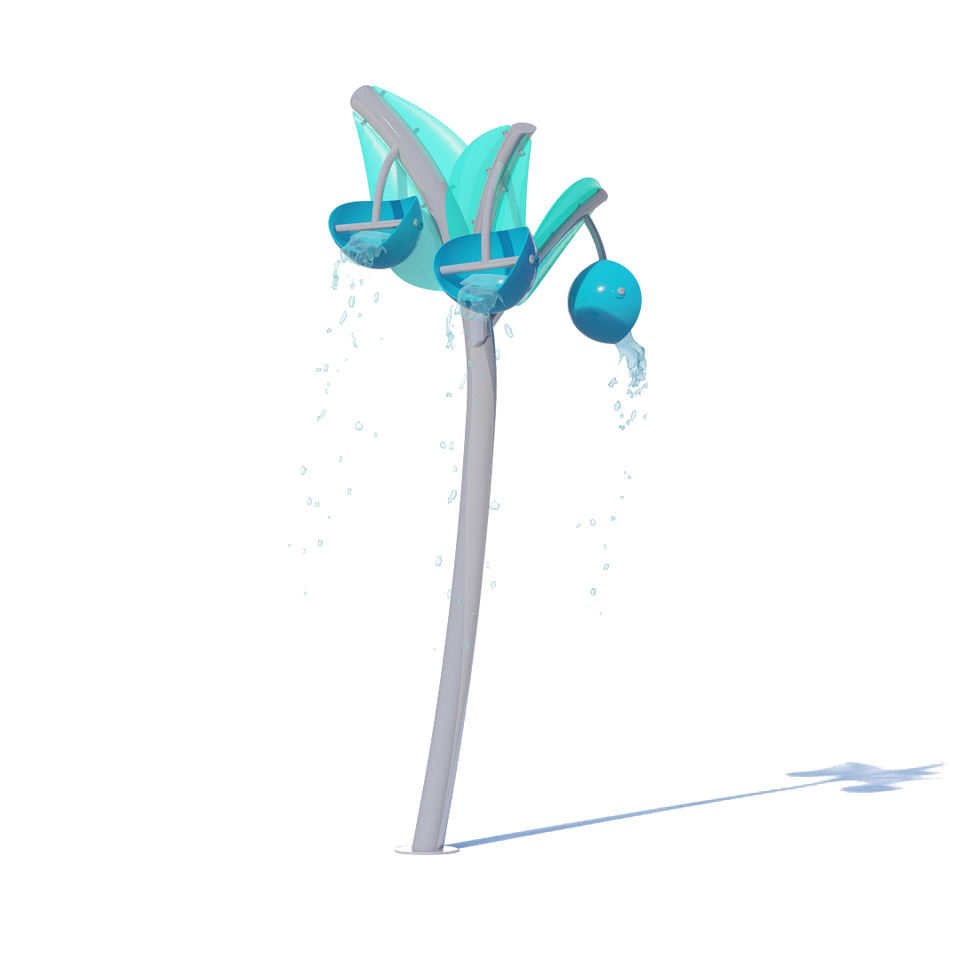 Stainless steel leaf-shaped spray water feature device, suitable for ...