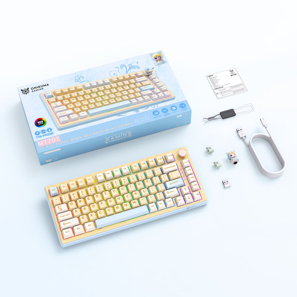 卸売ONIKUMA MT707ホットスワップ可能メカニカル82キーワイヤレスゲームキーボードメキシコリセラーゲームキーボードメーカー ...