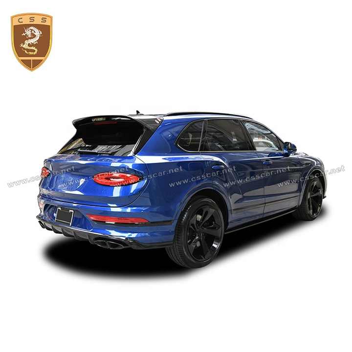 V8S Speed Style Carbon Fiber Rear Middle Roof Spoiler Wing for Bentley ...