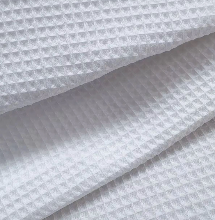 Classic Design Jacquard Waffle Woven Lightweight Polyester Spandex ...