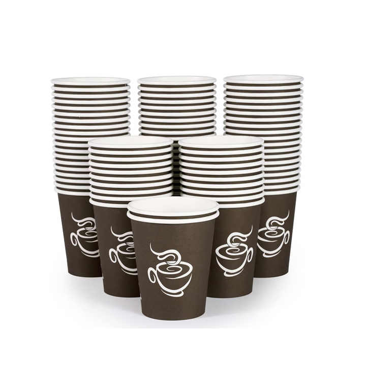 Custom Print Logo Lined Coffee Paper Cups - Biodegradable