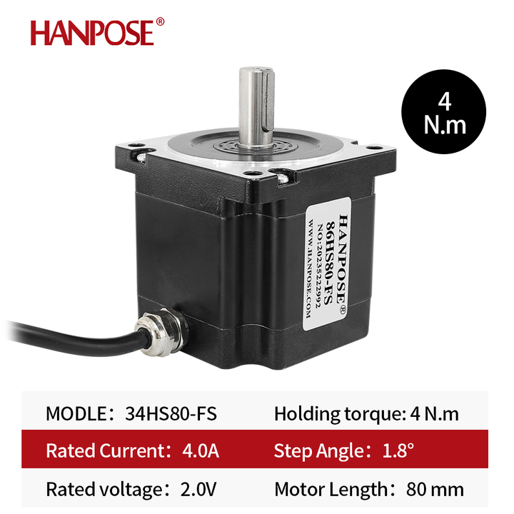 HANPOSE 24v High Torque 4N.cm 4 Lead 6A for Various Instrument 86HS80 ...