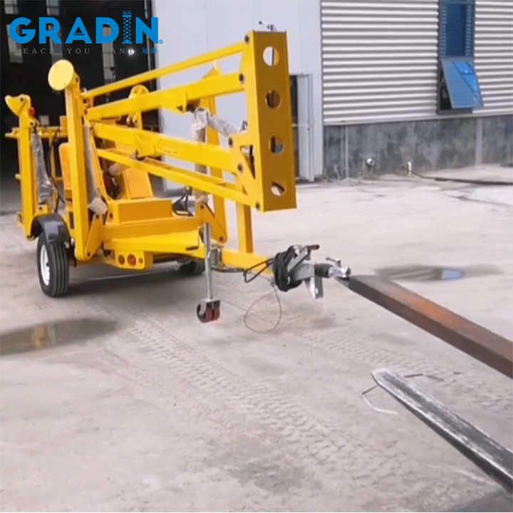 Factory Outdoor Aerial Work Platform Outrigger Trailer Crawler Folding ...