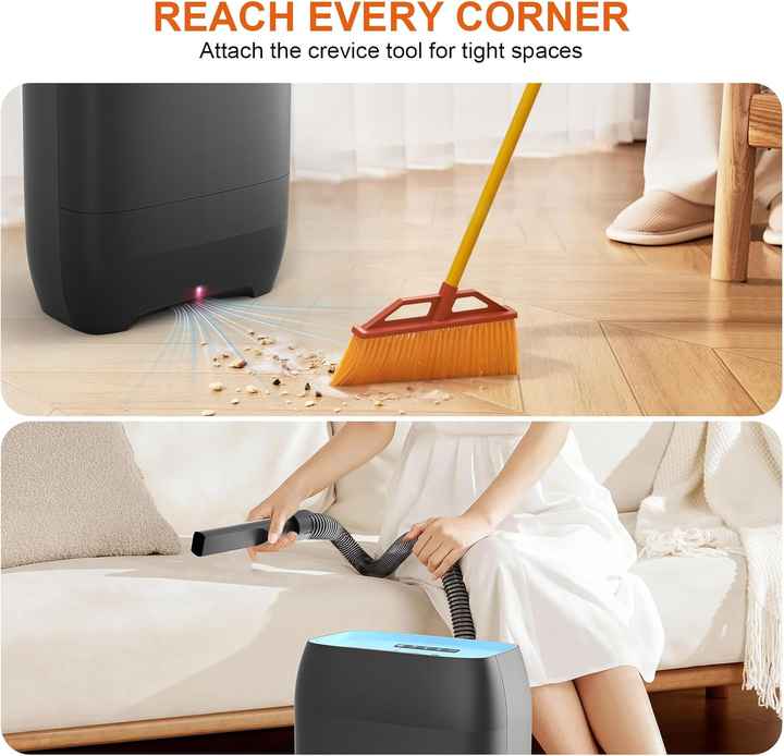 Touchless Vacuum Automatic Dustpan with Bag Hair Vacuum Cleaner ...