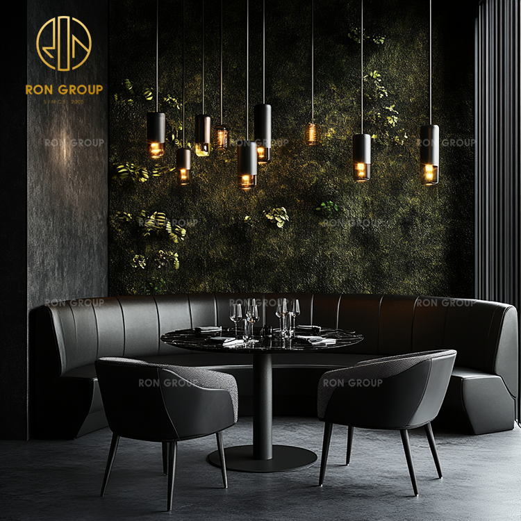 Restaurant Half Circle Curved Round Marble Cafe Coffee Shop Furniture ...