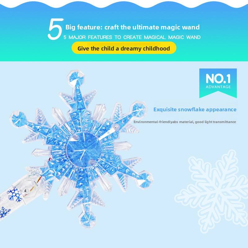 Custom LED Magic Neon Snowflake Wand Toy Projection Ball Multi-Color ...