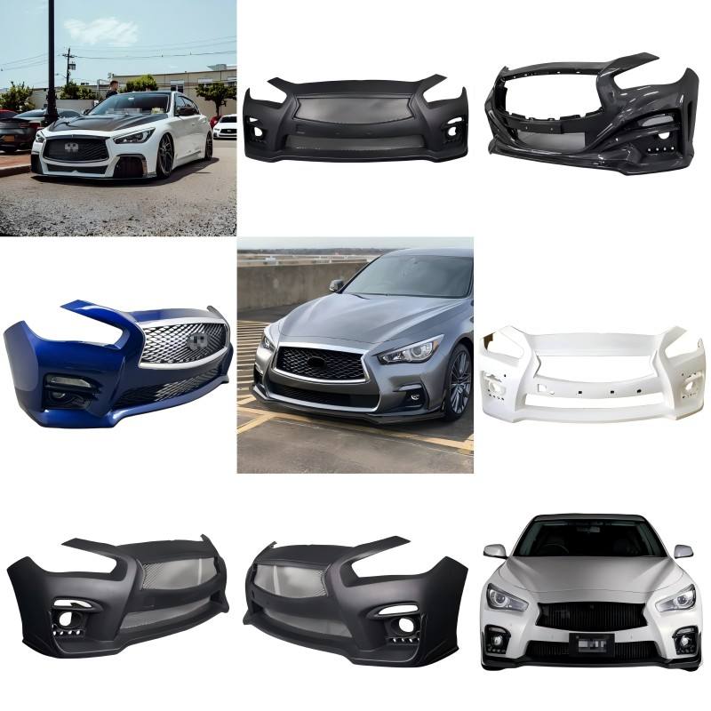 For Q50 Body Kit Q50 Upgraded Project Style Front and Rear Bumper Side ...
