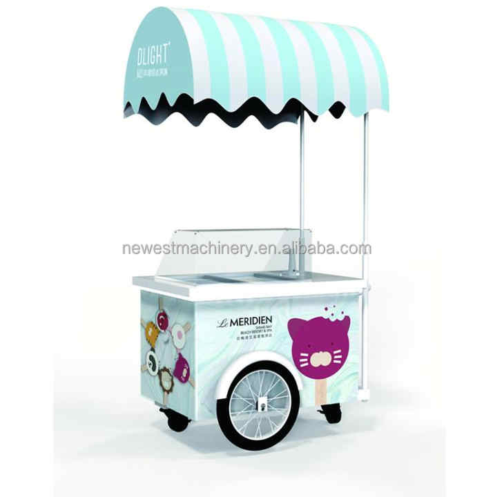 Customized Refrigerator Ice Cream Trolley - Perfect for Street Sales