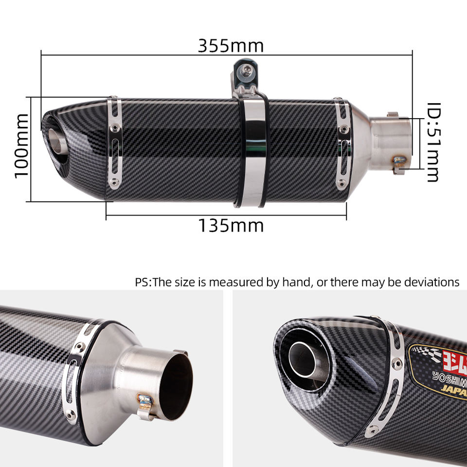 Universal 51MM Motorcycle Exhaust Pipe Silencer - Yoshimura R77
