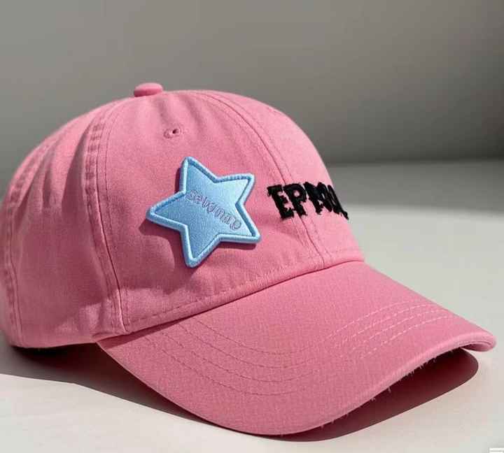 Women's 3D Raised Puff Embroidery Logo Denim Baseball Caps Washed ...
