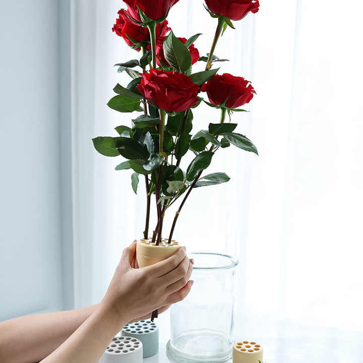 Adjustable Size Reusable Flower Bouquet Holder Spiral Flower Stem ...