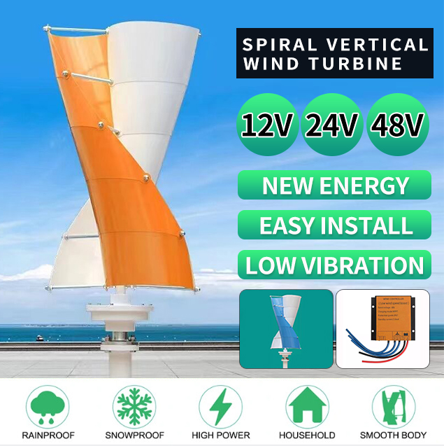 5kW Helical Wind Turbine Helical Vertical Axis Wind Turbine Products ...