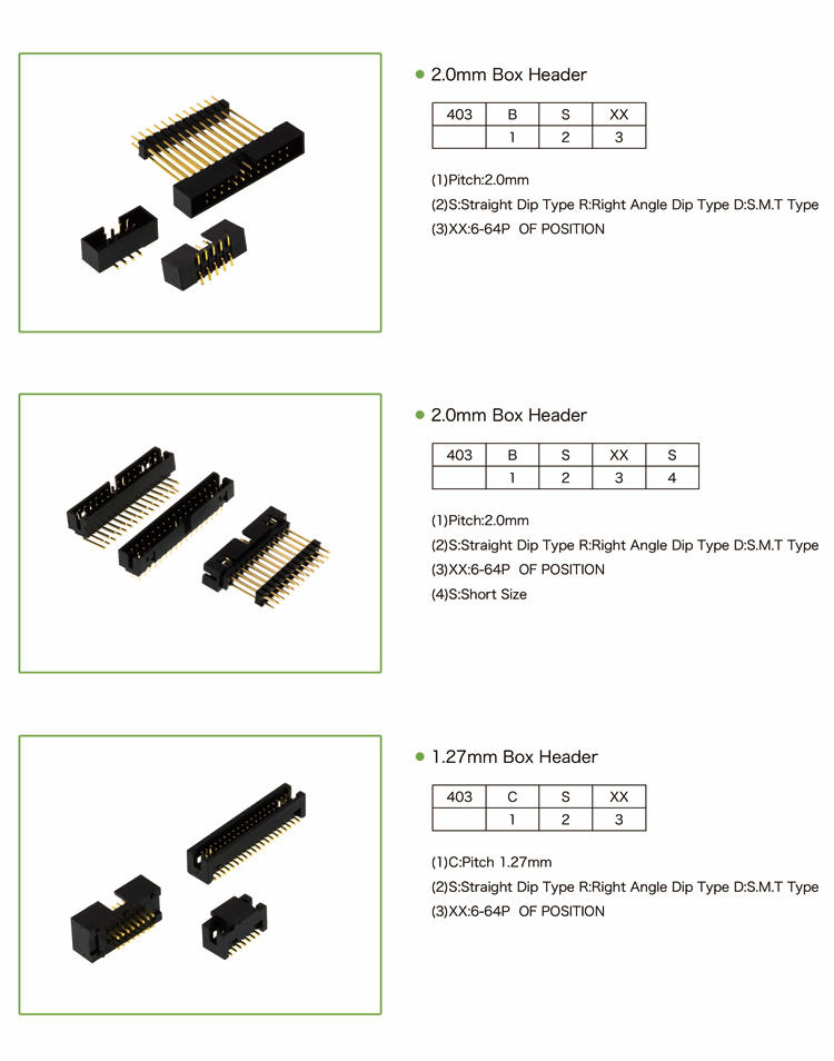 1.0/1.27/2.0/2.54mm Riser Male Female IDC Connector Smd Smt Female ...