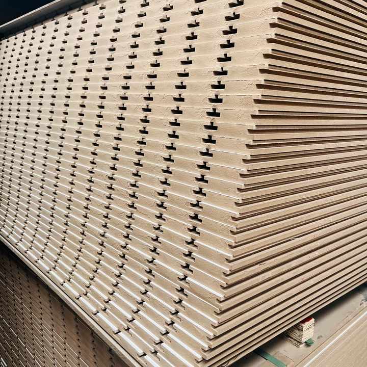 18mm Slatwall Panel Grooved MDF with Aluminum Lines Slot MDF for ...