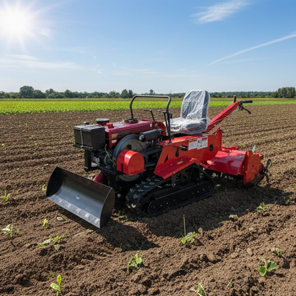 Heavy Duty Crawler Tractor with Rotary Tiller 50HP 80HP 100HP Diesel ...