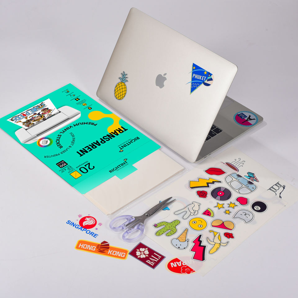 Inkjet PET Transparent Label Stickers - Self Adhesive