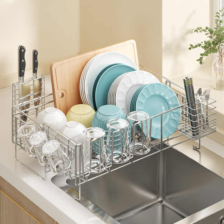 Kitchen 304 Stainless Steel Dish Drying Rack - Functional & Sustainable