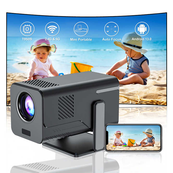 2024 New HM103 4K Smart Portable Projector Quad Core Android 13 WIFI ...