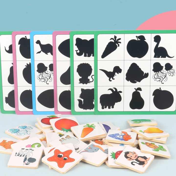 Shadow Pairing Shape Matching Game - Preschool Learning Toys