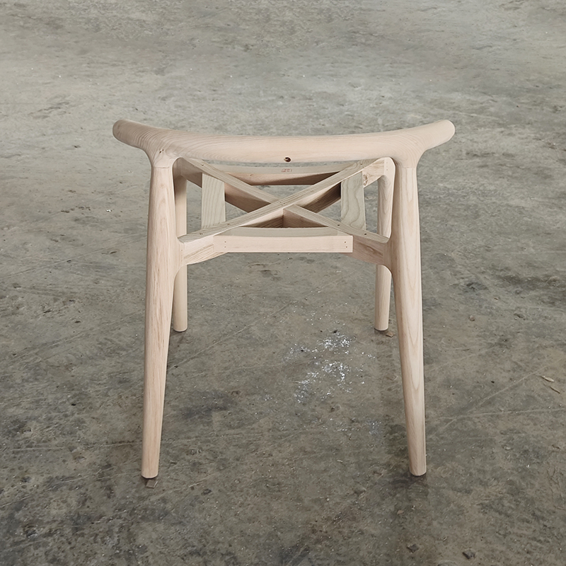 Unfinished Chair Frames - Solid Wood & Metal Base