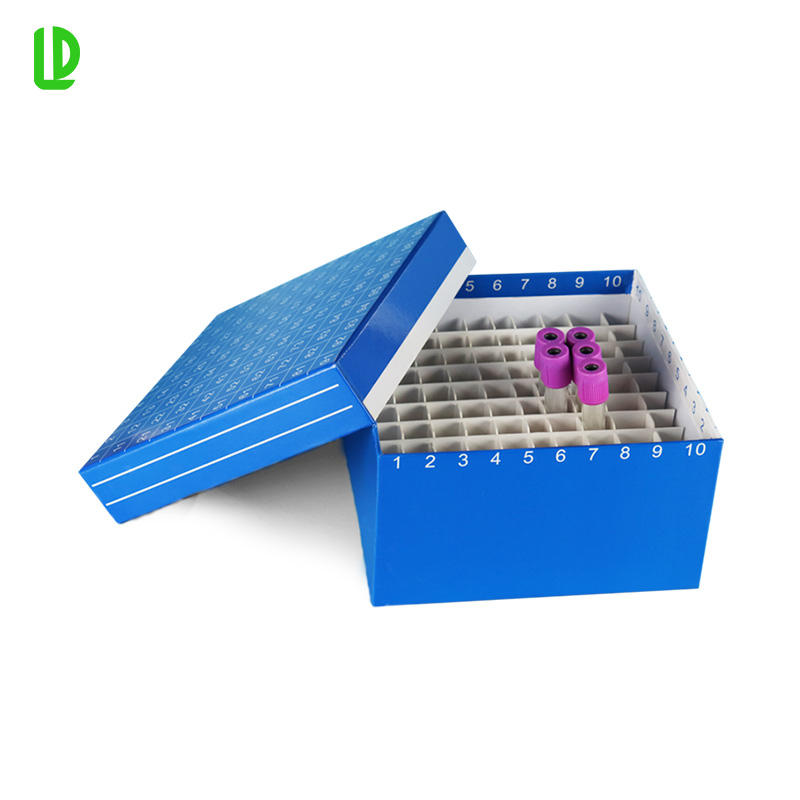100 Well Paper Cryo Storage Box for Vacuum Blood Collection Tubes ...