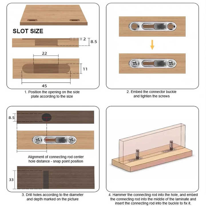 Meubles Fix - Invisible Plastic Cabinet Connectors