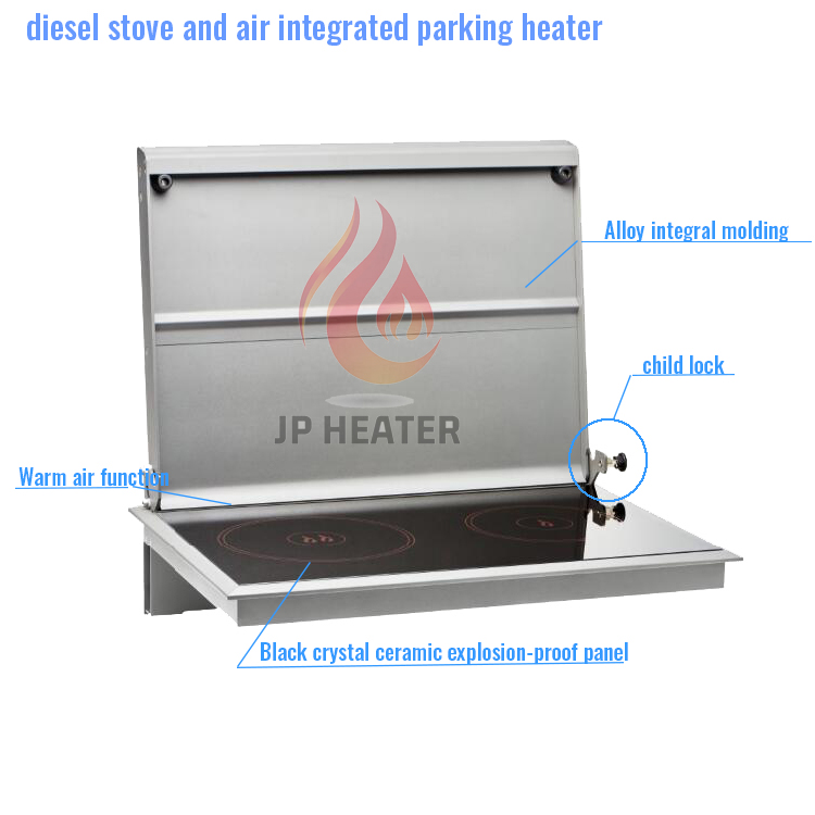 Two Burners 2.2KW 12V Diesel Cooker and Air Heater Combi Kit ; Two ...