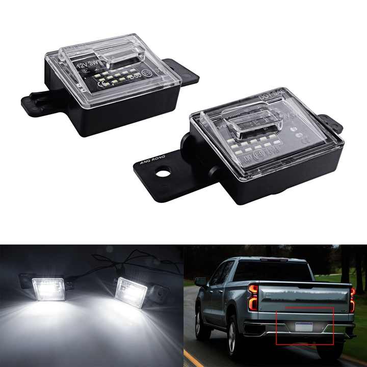 Rear LED License Plate Light for Chevy Silverado 1500 2500HD 3500HD ...