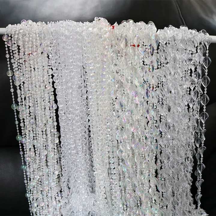 Acrylic Clear and Colorful Crystal Beads String Chain for Wedding Party ...