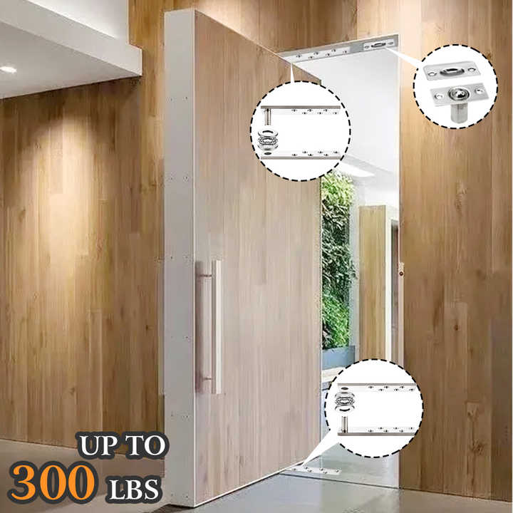 360 Degree Rotating Wooden Door with Heavy Duty Stainless Steel Upper ...