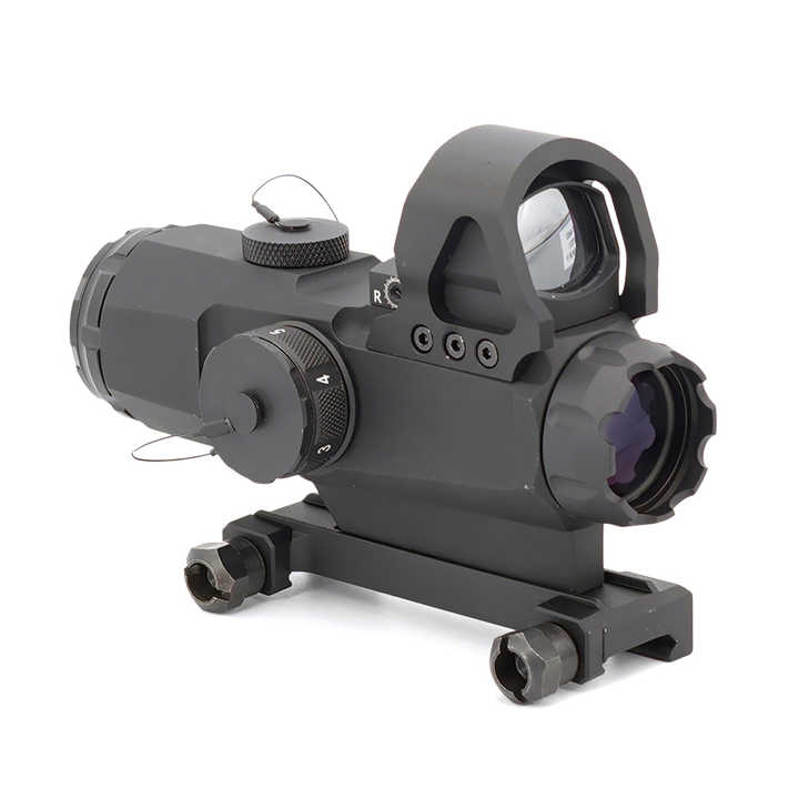 SPECPRECISION 4x24mm Depoint Hybrid Scope - Precision Red Dot & Laser