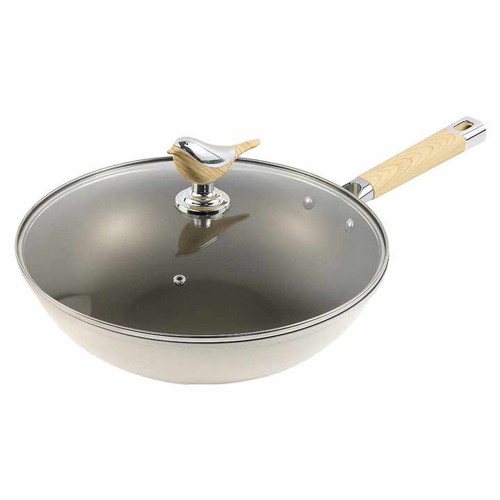 Xiaobailing Titanium Frying Pan Non-Stick Household Large-Capacity ...