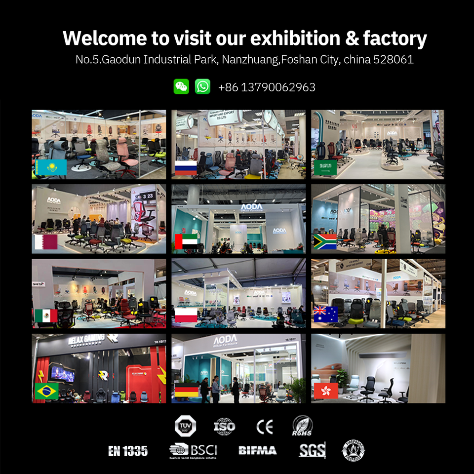 Sillas De Escritorio Fabric Ergonomic Office Chair High Density Foam ...