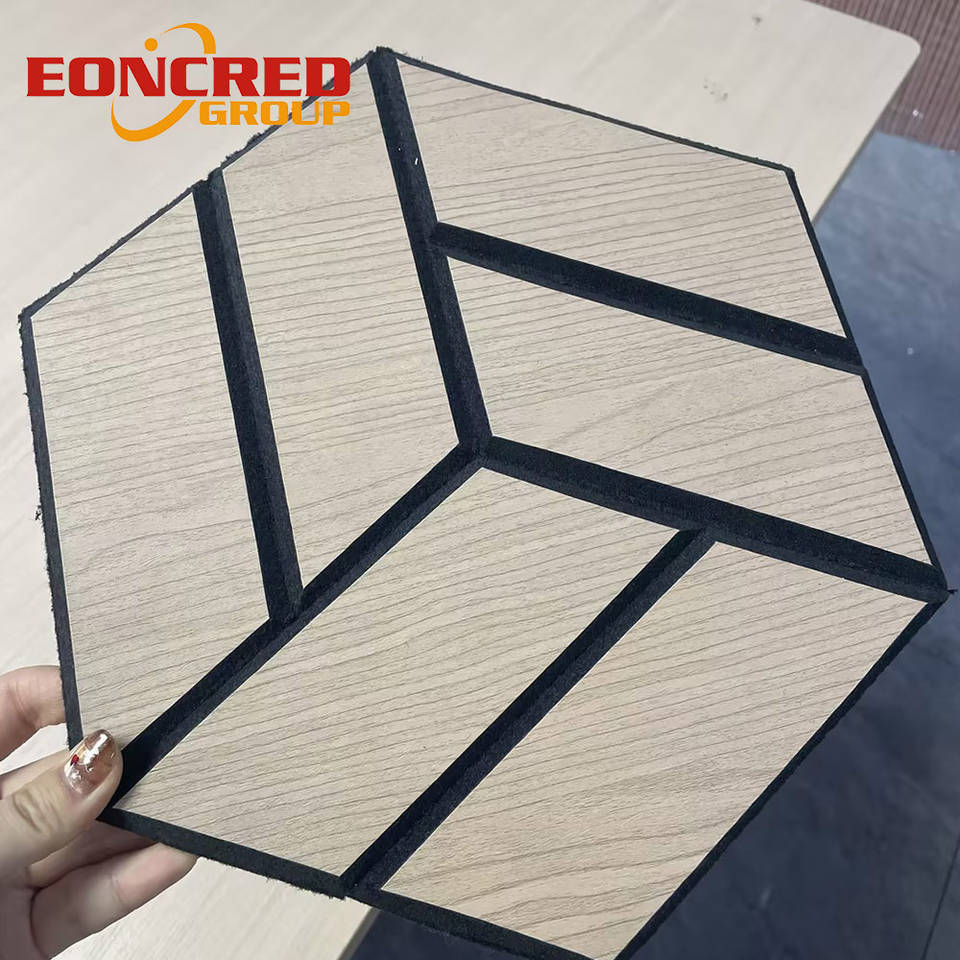 Modular Hexagon WPC Acoustic Tiles, Create Artistic Patterns on Walls ...