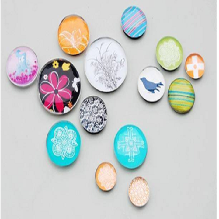 Custom Round Glass Refrigerator Magnets Printed Fridge Magnets Soft Pvc ...