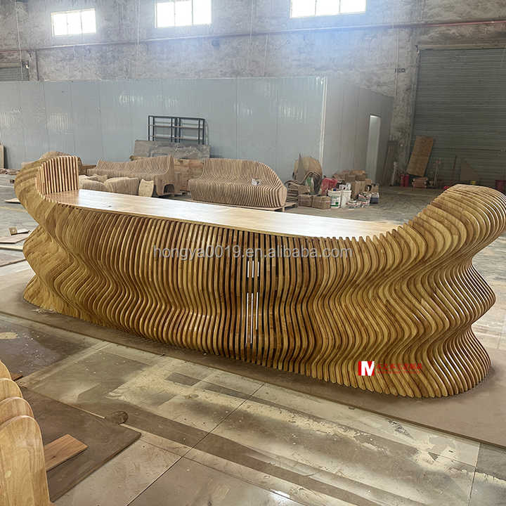 Custom Large Modern Reception Desk Unique Office Front Counter for ...